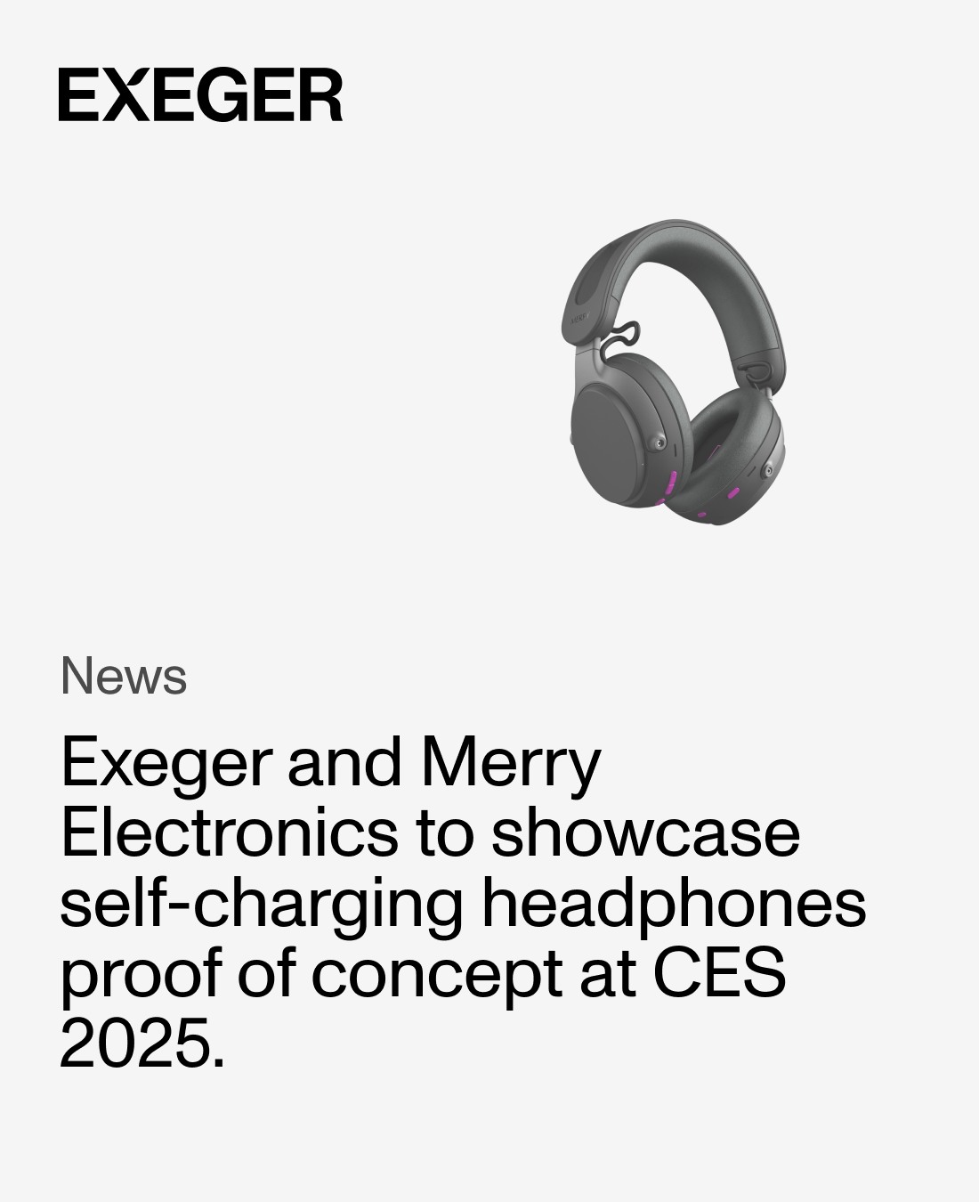 Merry Electronics and Exeger to showcase self-charging headphones at ...