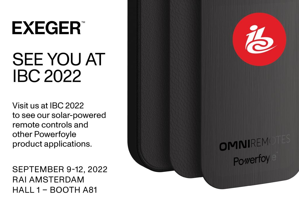 Meet Exeger at IBC Amsterdam 2022 - Exeger